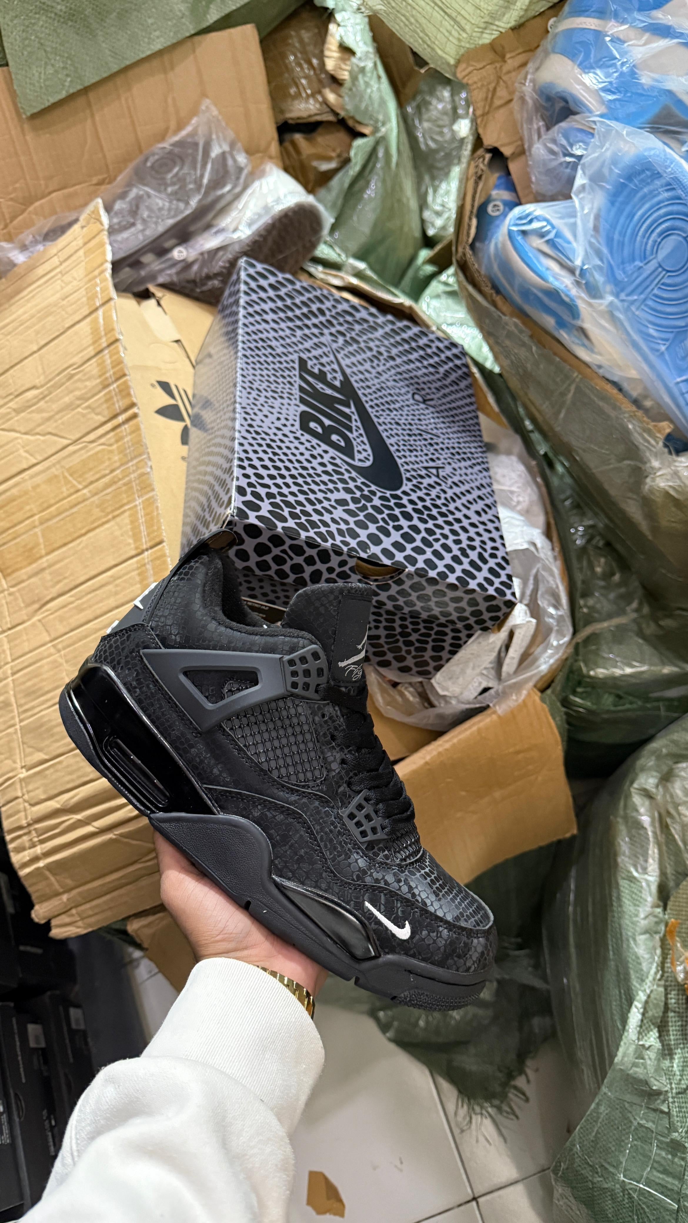 Retro 4 'Brick by Brick' BLACK