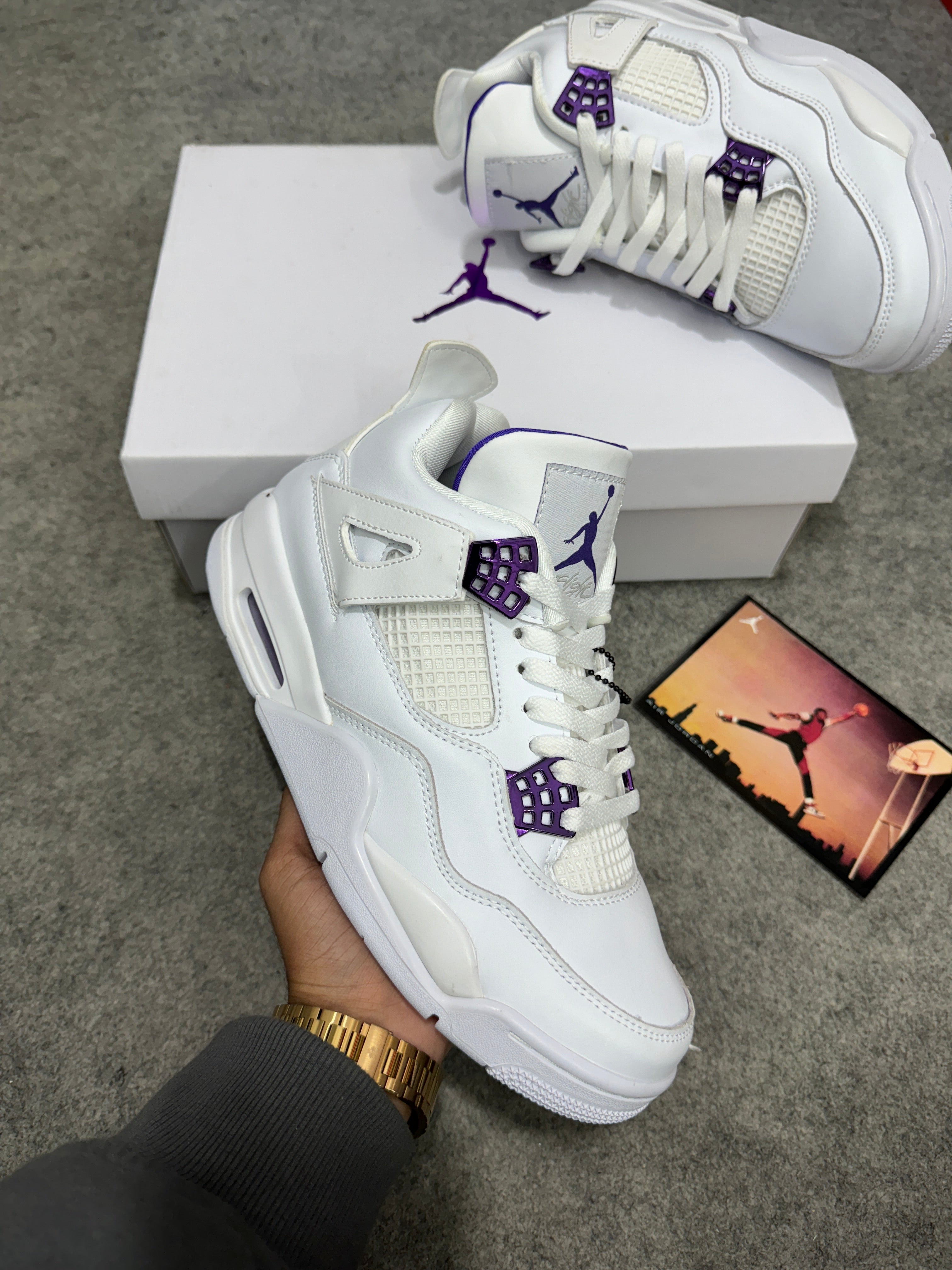 Retro 4 'Metallic Purple'💜